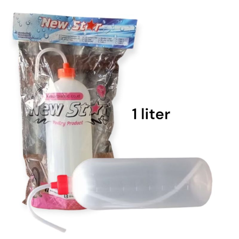Jual Botol selang air minum burung 1 liter/1000ml | Shopee Indonesia