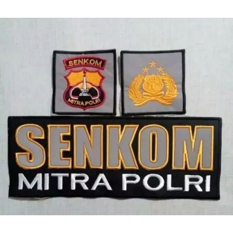 Jual logo bordir SENKOM satu set untuk di rompi dan jaket | Shopee ...
