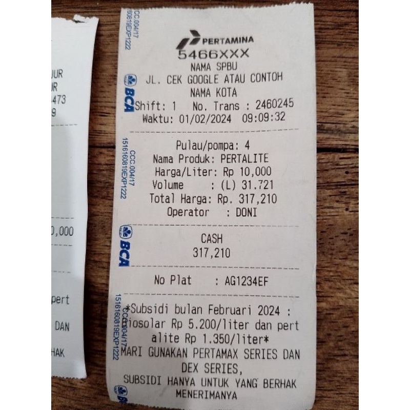 Jual cetak custom nota pom versi tengah | Shopee Indonesia