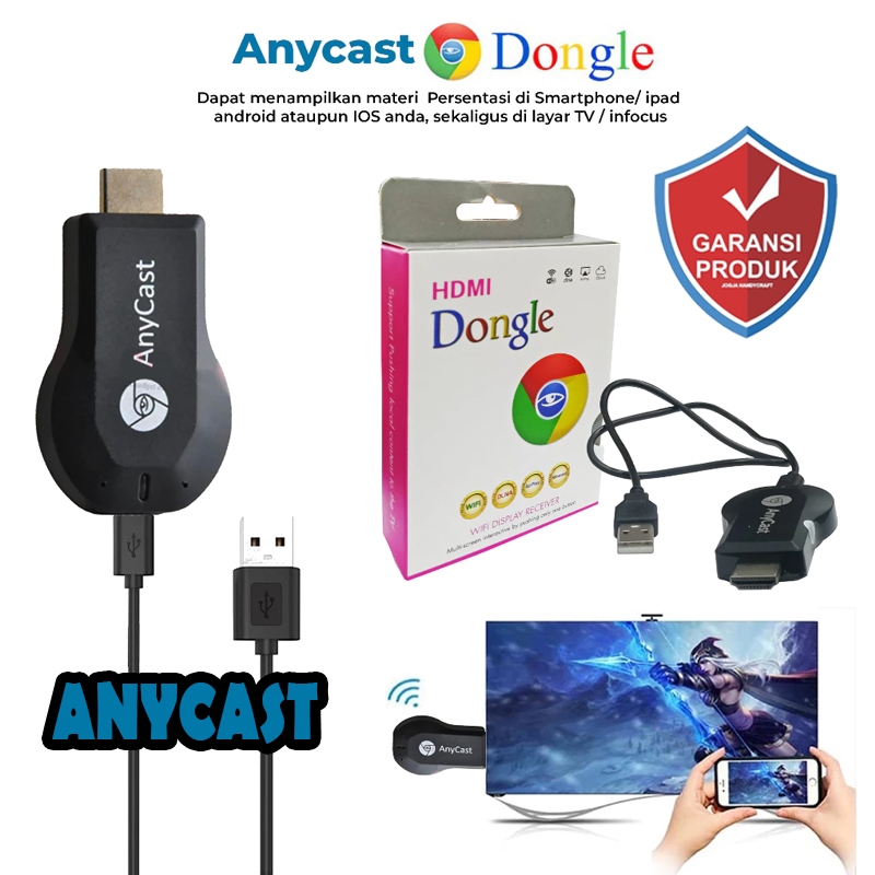 Jual Anycast WIreless Dongle Mirroring HDMI Chromecast HD Wireless Wifi ...