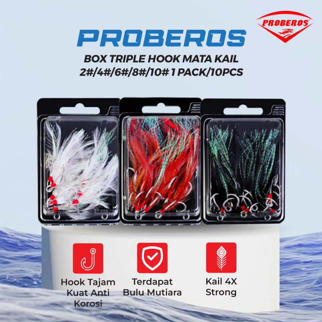 Jual Proberos Box Triple Hook Mata kail Boxsz012 | Shopee Indonesia