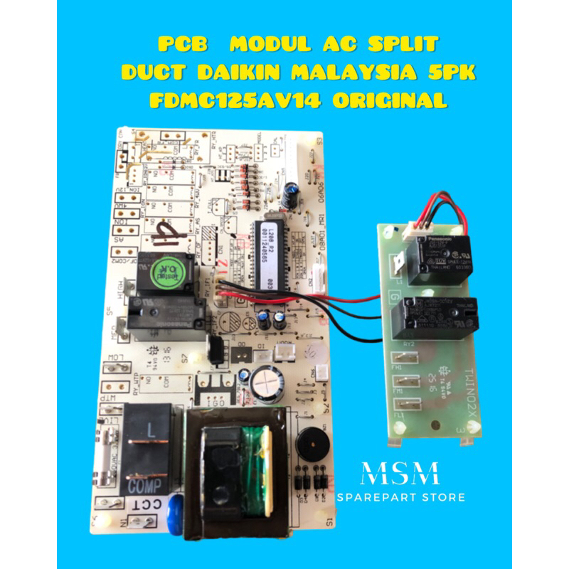 Jual PCB MODUL AC SPLIT DUCT DAIKIN MALAYSIA 5PK FDMC125AV14 ORIGINAL ...