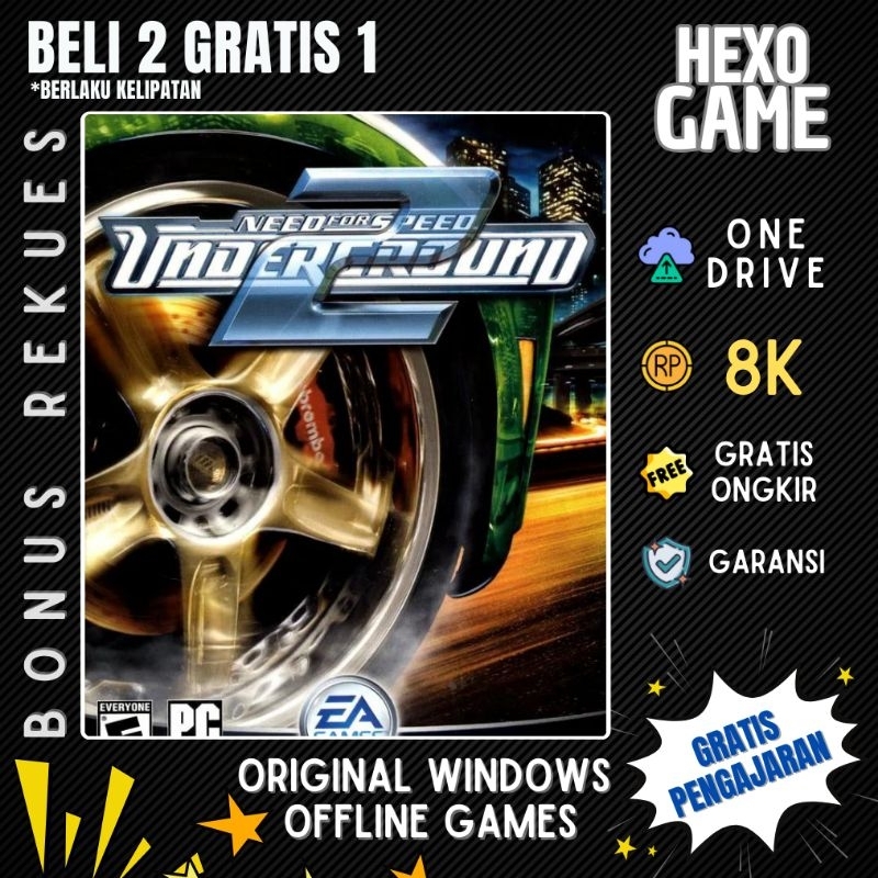 Jual Need For Speed Underground 2 - PC Game Race - STANDAR, softcover ...