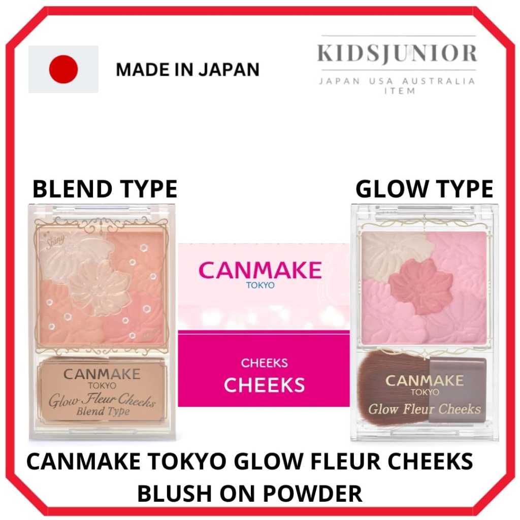 Jual Canmake tokyo glow fleur cheeks blush on powder original Japan | Shopee Indonesia