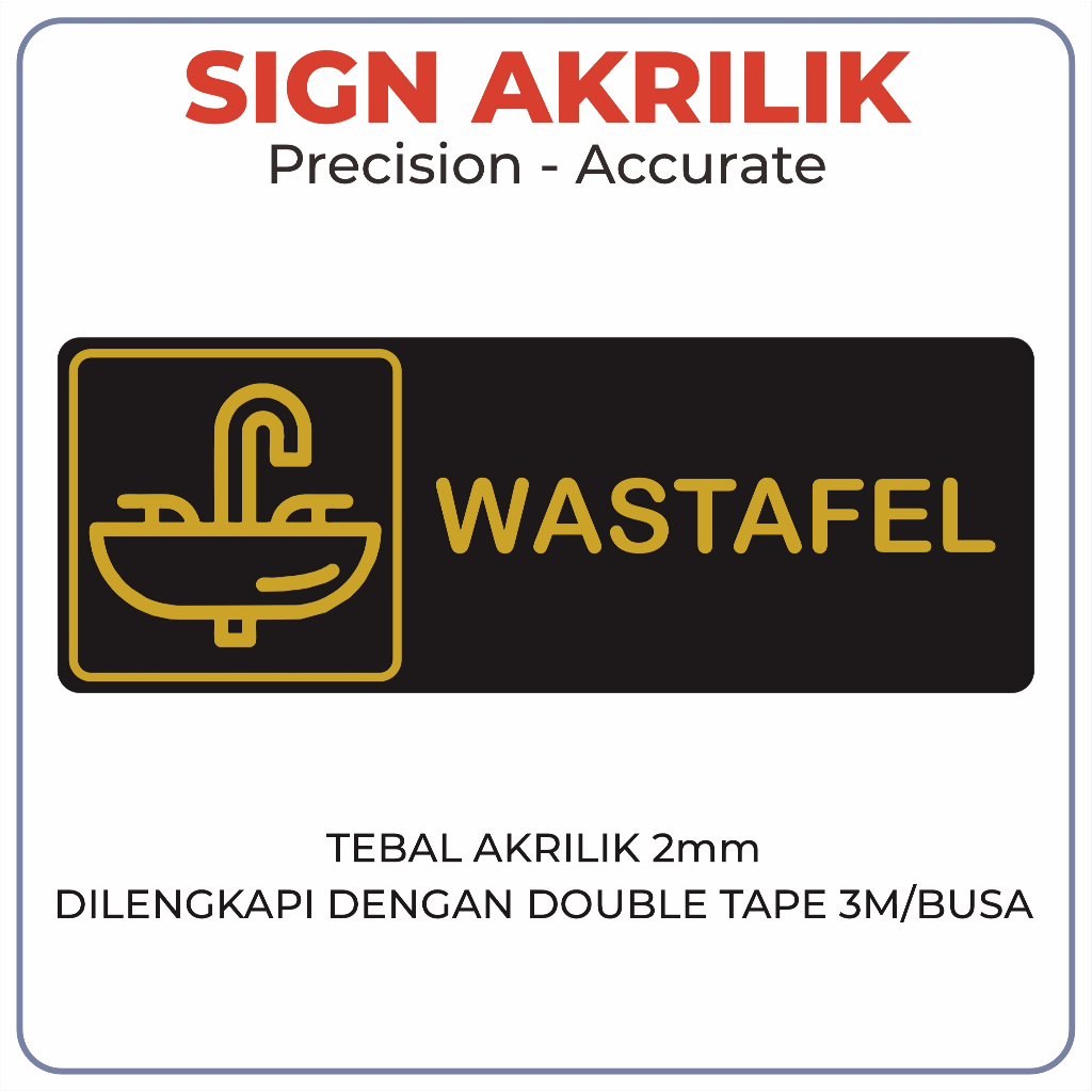 Jual WASTAFEL AKRILIK/PAPAN ACRYLIC/SIGN BOARD ACRYLIC/LABEL AKRILIK ...
