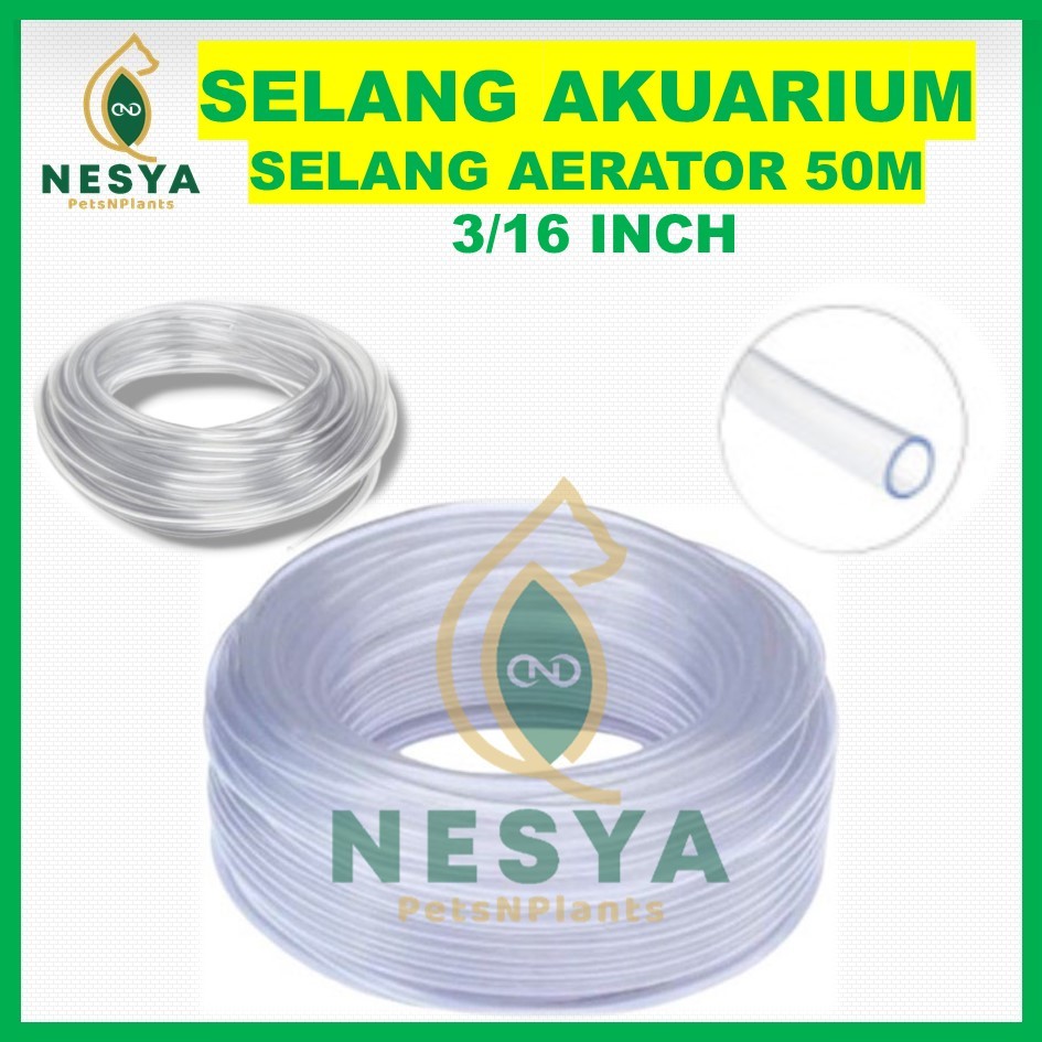 Jual Paket 50 meter Selang Aerator Selang Akuarium 3/16 Inch Per Meter - Selang Aquarium ...