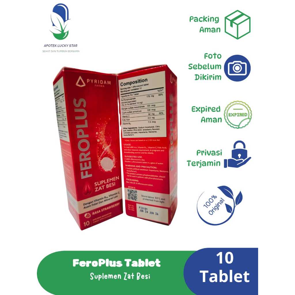 Jual FEROPLUS EFF ISI 10 KEMASAN BARU | Shopee Indonesia