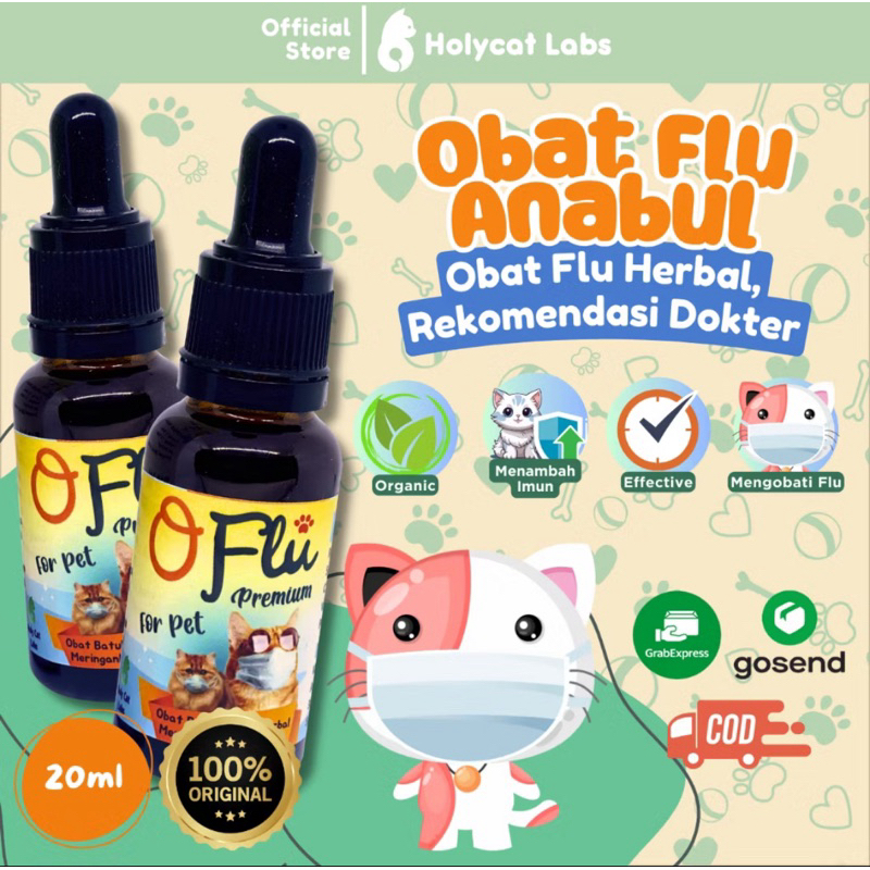 Jual Obat Batuk Herbal OFLU Premium Obat Flu Tetes untuk Kucing dan ...