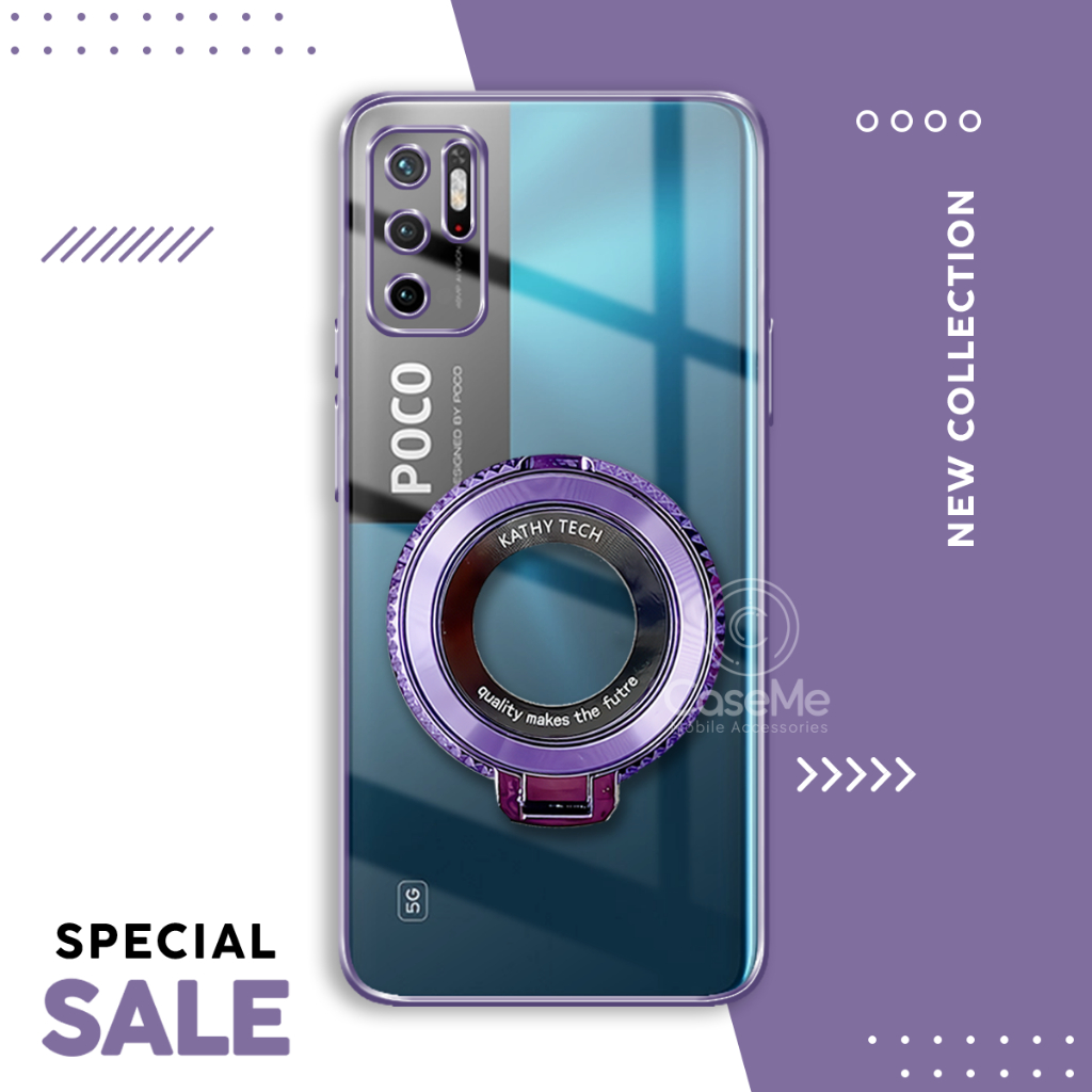 Jual Case Xiaomi Poco M3 Pro 5G Softcase Plating Luxury Dengan Ring ...
