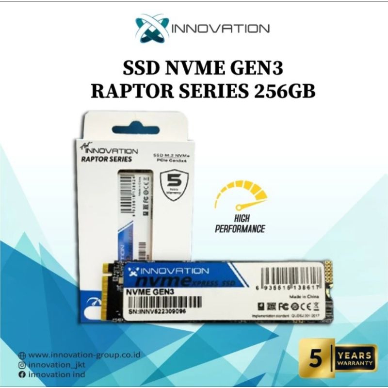 Jual SSD NVME M2 GEN3 256GB / SSD NVME INNOVATION GEN3 256GB | Shopee ...