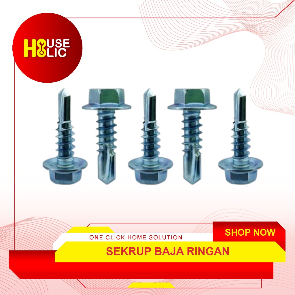 Jual Skrup Sekrup Baut Baja Ringan 10 x 19 / Roofing Profit 10x19 Dus Box | Shopee Indonesia