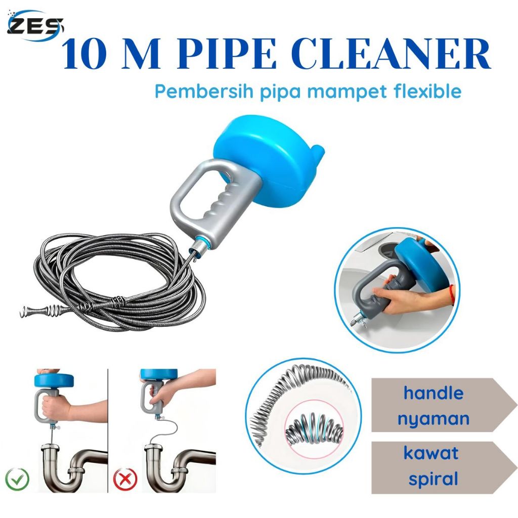 Jual PIPA10 - Kawat Pembersih Pipa Mampet 10 meter Anti Sumbat Pipa ...