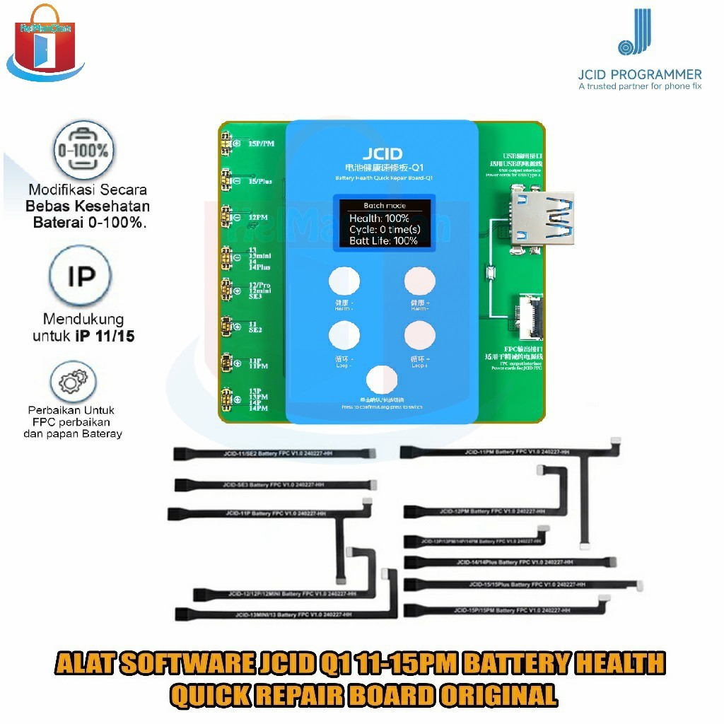 Jual ALAT SOFTWARE JCID Q1 11-15PM BATTERY HEALTH QUICK REPAIR BOARD ...