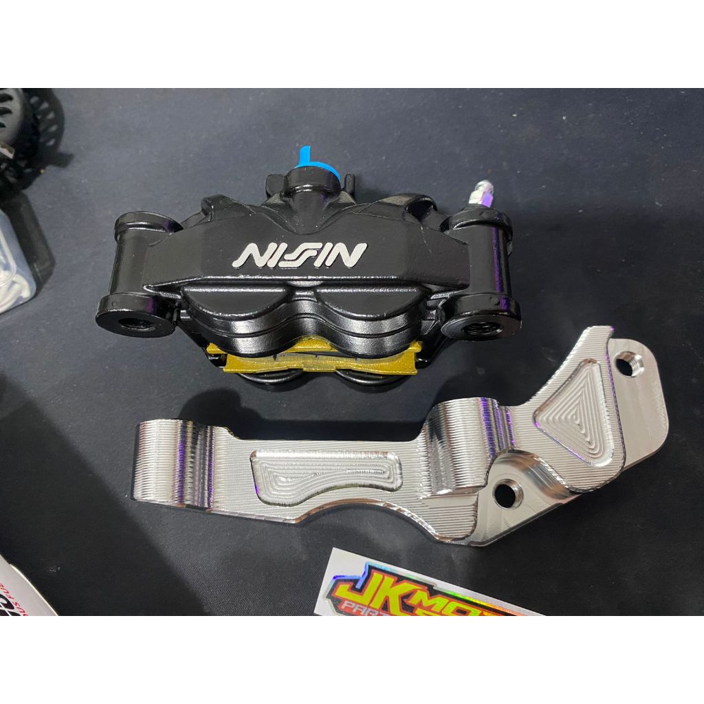 Jual KALIPER CAKRAM + BREKET PIRINGAN DISK BIG 4 PISTON GP4 GP4RS PREMIUM NMAX AEROX 150 155 ...