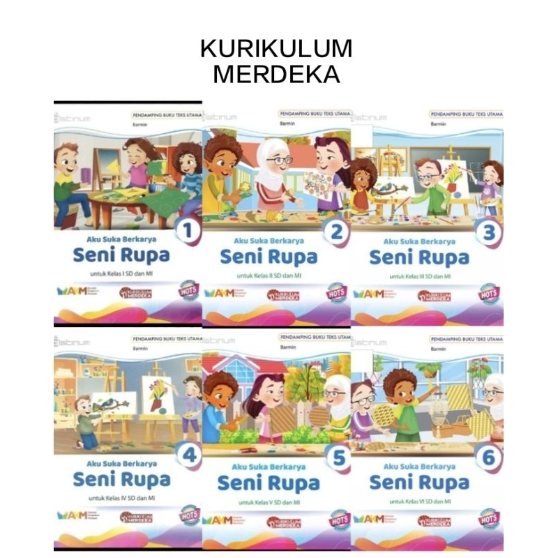 Jual BUKU SENI RUPA UNTUK SD/MI KELAS 1 2 3 4 5 6 (KURIKULUM MERDEKA) PLATINUM TIGA SERANGKAI ...