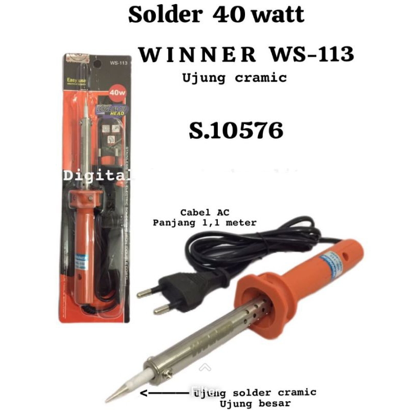 Jual Soldering Iron Winner 40 Watt Solder | Shopee Indonesia