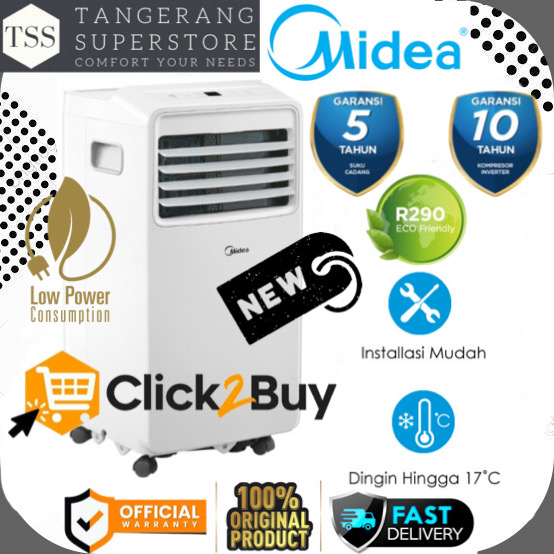 Jual MIDEA AC PORTABLE MPHA-09CRN7 MPHA 09CRN7 09CRN7 1 PK LOW WATT ...