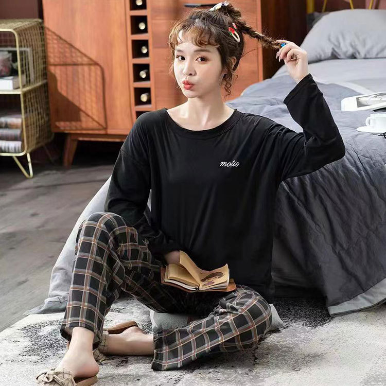 Jual (RESTOK) CZA Y529 Piyama Wanita Lengan Panjang Stelan Wanita Panjang Set | Baju Tidur ...