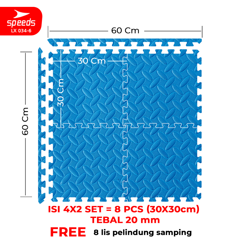 Jual SPEEDS Evamat 103x103cm 10mm Matras Puzzle Karpet Puzzle Matras ...