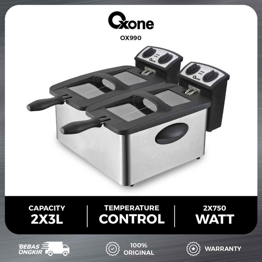 Jual OXONE Double Deep Fryer Penggorengan Minyak Banyak Listrik ...