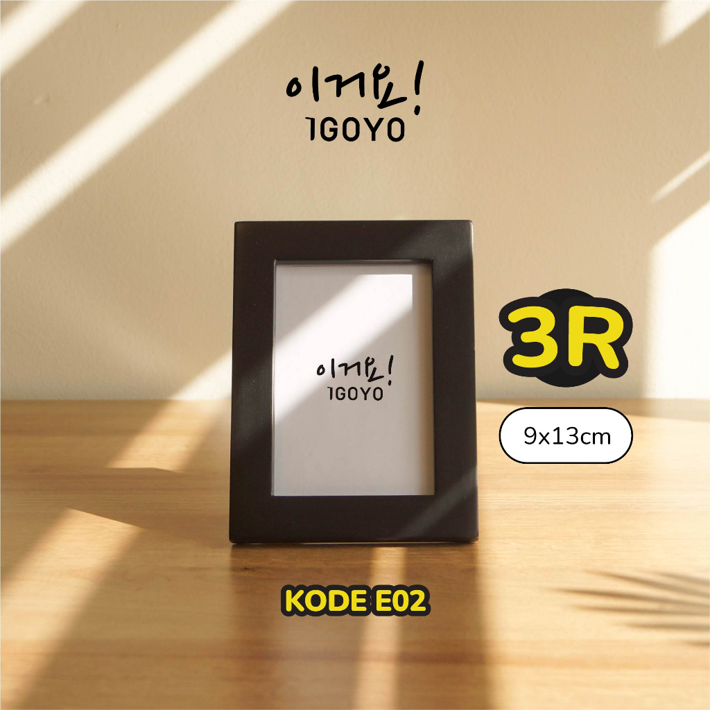 Jual Bingkai Foto IGOYO Ukuran 3R (9x13cm) E02 Pigura Hitam Putih | Photo Frame Hiasan Dinding ...