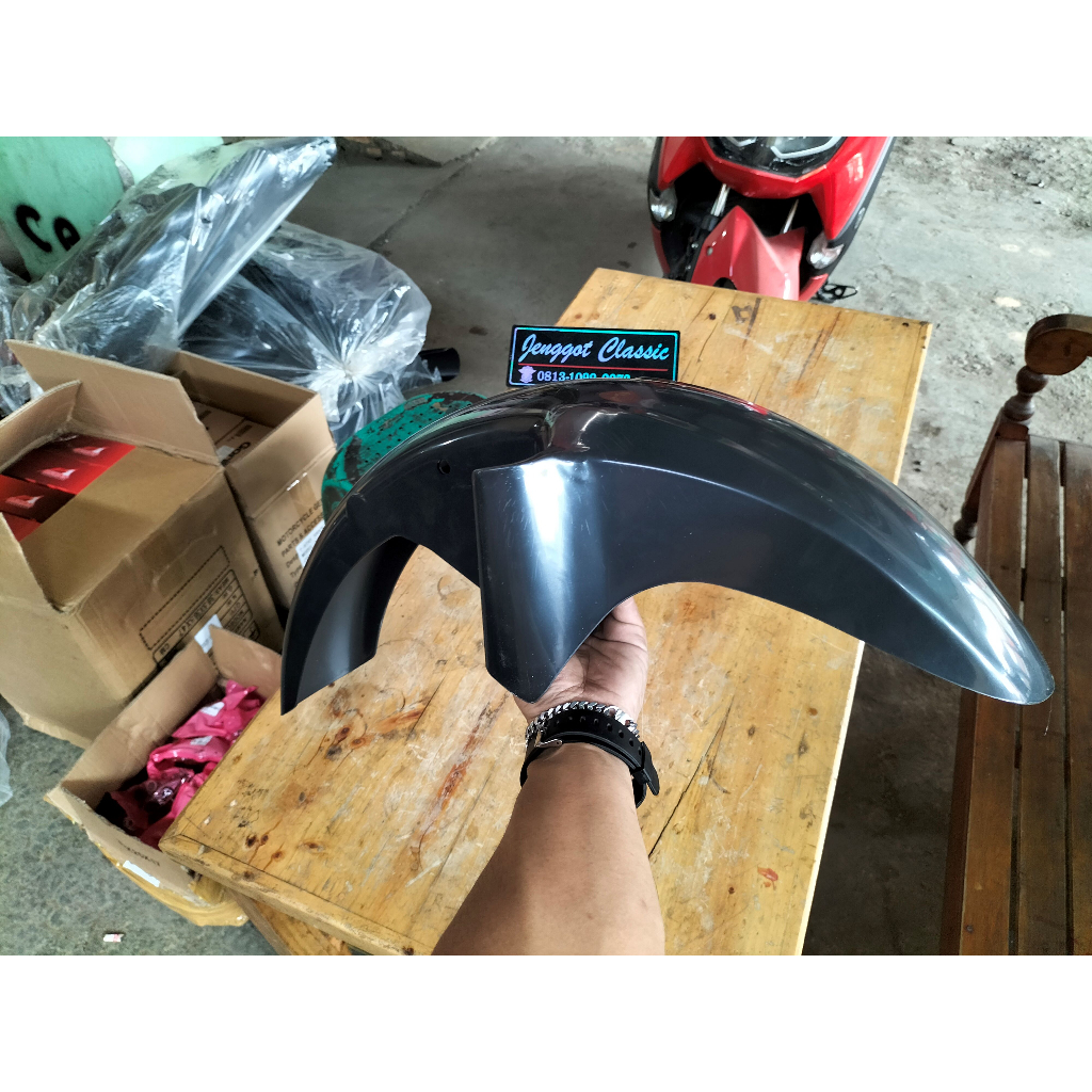 Jual SLEBOR SPAKBOR DEPAN LEO HITAM BAHAN TEBAL | Shopee Indonesia