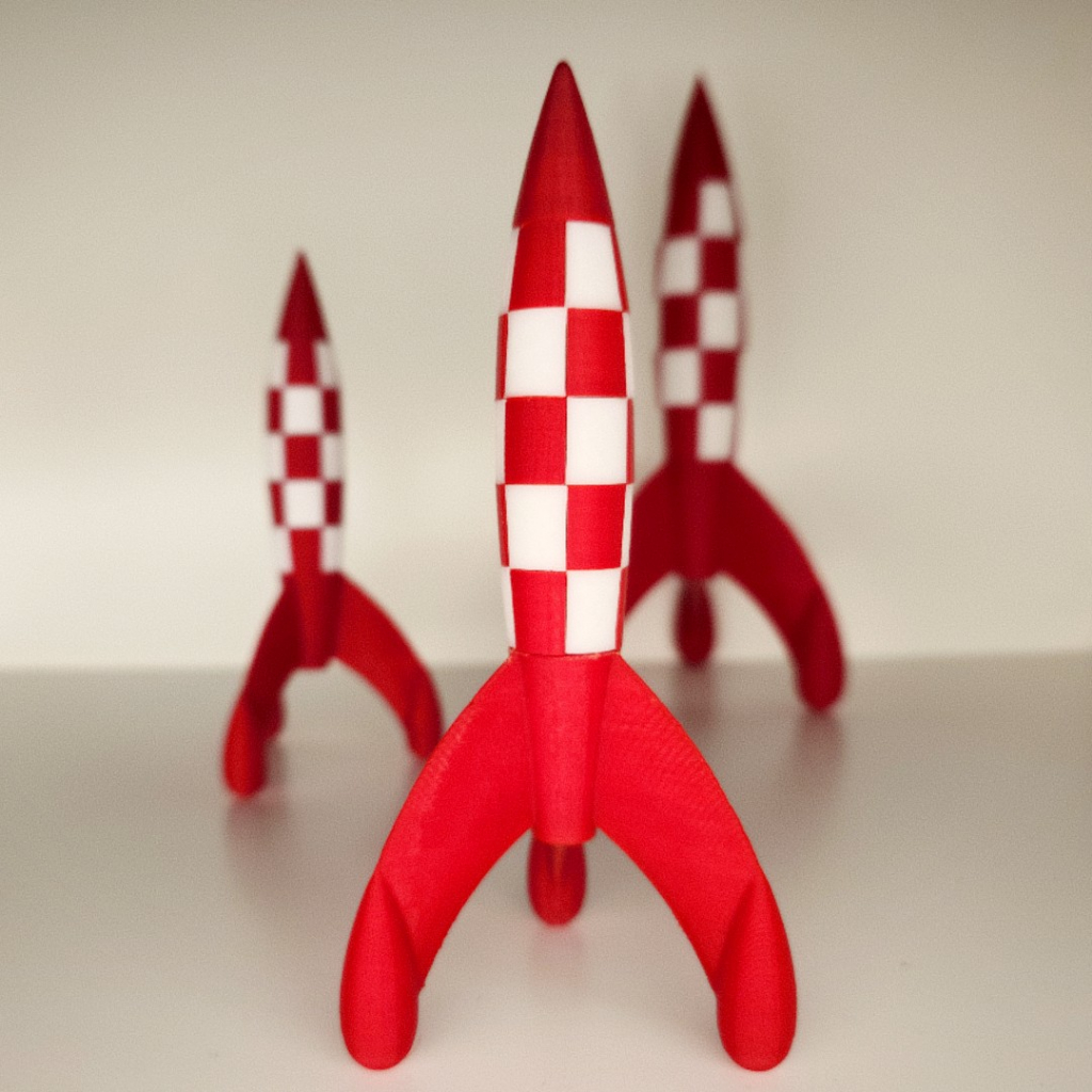 Jual Mainan Action Figure Roket Tintin - Explorers on the moon rocket ...