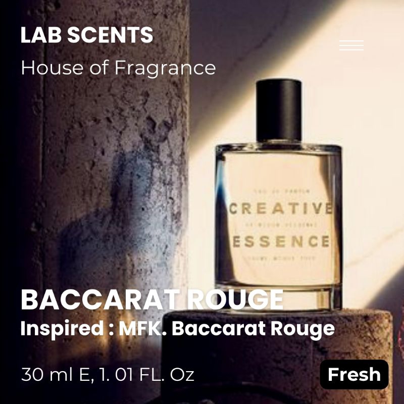 Jual Lab Scents Parfume - Baccarat Rouge Inspired Fresh 30 ml | Shopee ...