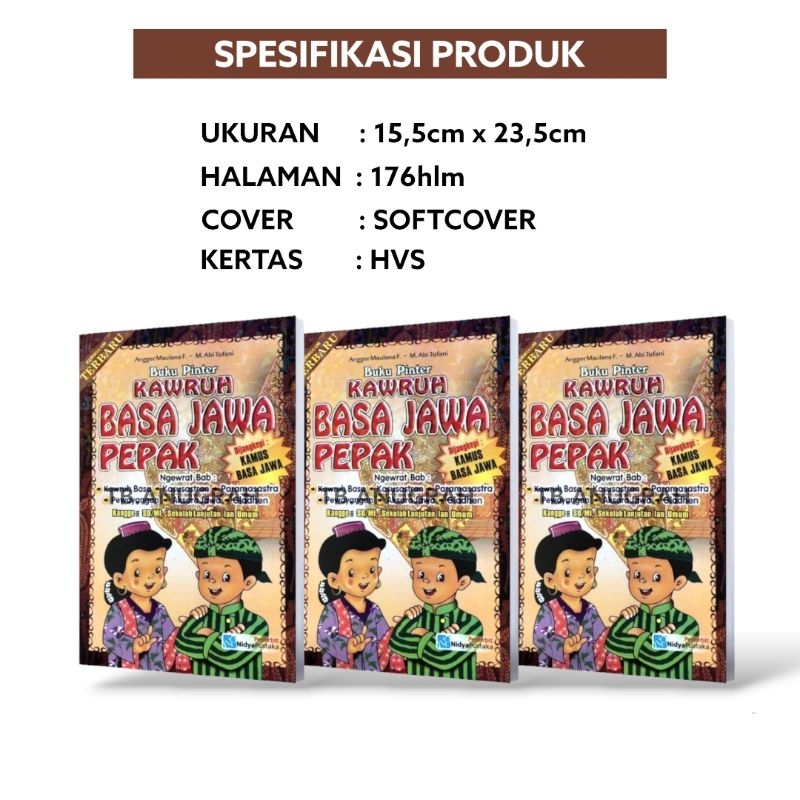 Jual KAWRUH BASA JAWA / PEPAK BASA JAWA PENERBIT NIDYA PUSTAKA | Shopee ...
