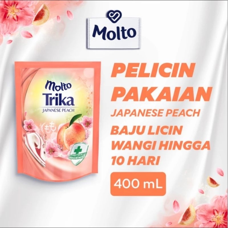 Jual MOLTO Trika Floral Bliss , Japanese Peach , Flower Shower 400ml ...