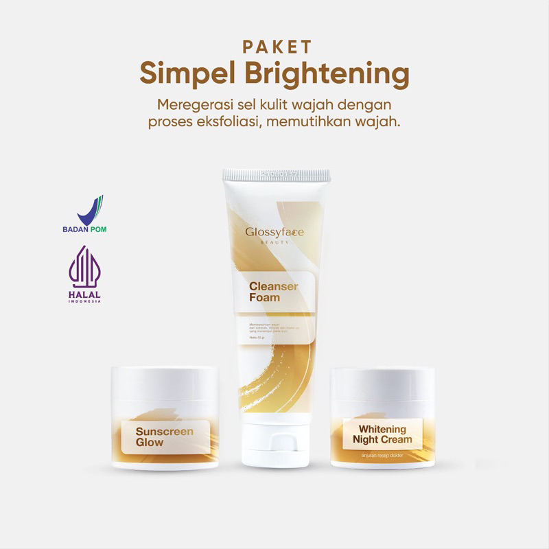 Jual GLOSSYFACE BEAUTY ||Simpel Brightening sabun foam | Shopee Indonesia
