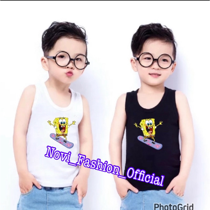 Jual Kaos Singlet SPONGEBOB Terbaru Baju Singlet Anak Tanpa Lengan ...
