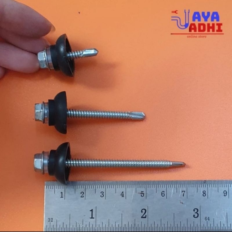 Jual Skrup Roofing Screw SDS Seal ( 50pc/pak ) untuk Solartuff Spandek ...
