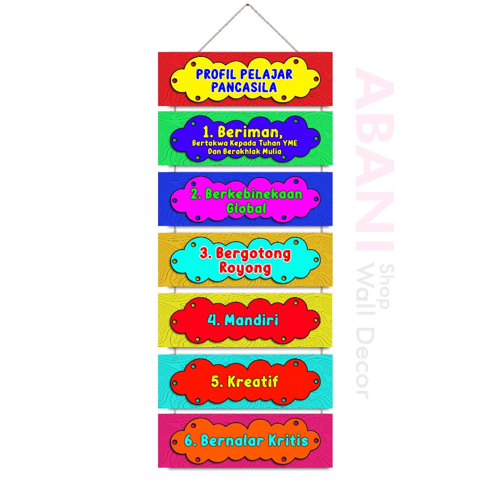 Jual Profil Pelajar Pancasila Hiasan Kelas TK SD SMP Dekorasi Dinding Kelas Profil Pelajar ...