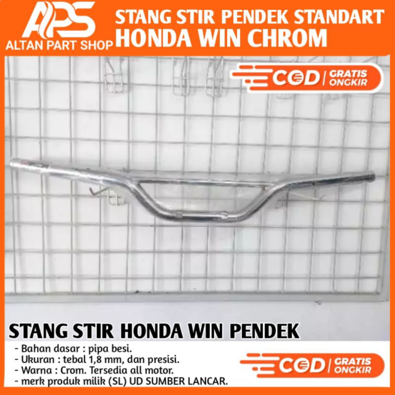 Jual stang stir honda win pendek standart mirip ori chrome tebal 1.8 mm ...