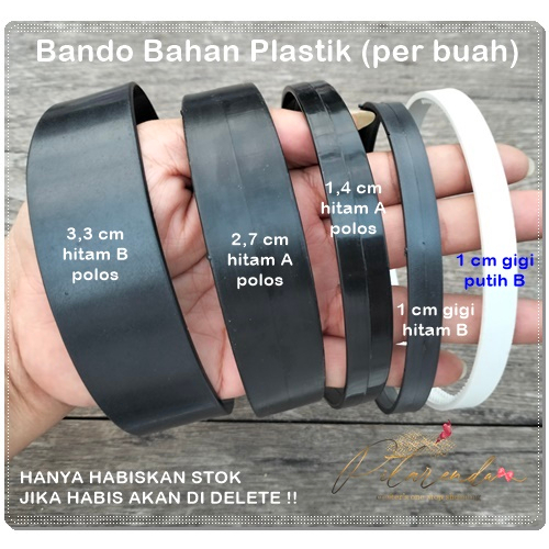 Jual BAHN-01 : Bahan Aksesoris Rambut / Bahan Bando Bahan Plastik ...