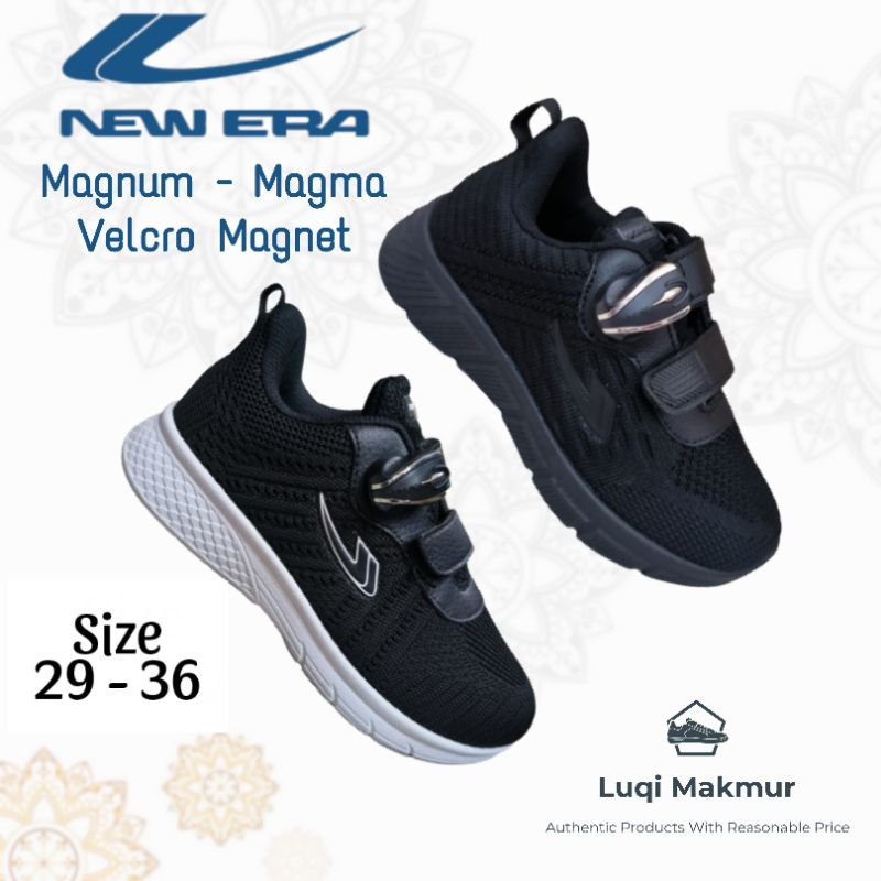 Jual Sepatu Sekolah NEW ERA Sneakers Anak MAGNUM Magma Magnet Velcro ...