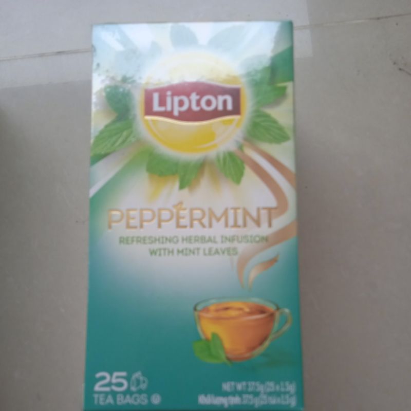 Jual TEH LIPTON Rasa Peppermint Refreshing Herbal 37,5gr (25 saset ...