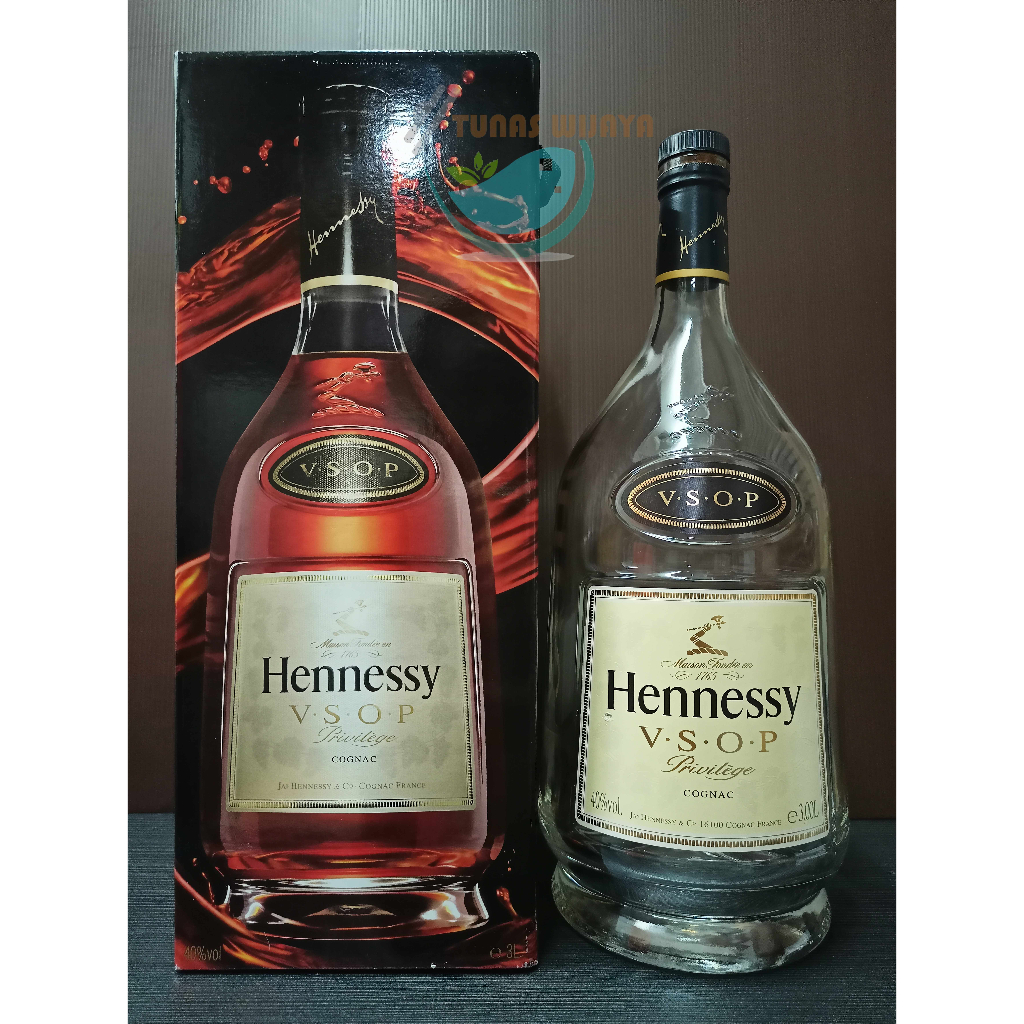 Jual Botol bekas Hennessy VSOP 3 Liter Rare + Box | Shopee Indonesia