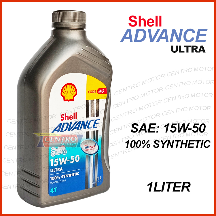 Jual Oli Mesin Motor FullSynthetic. Shell Advance ULTRA 15w-50 1Liter ...