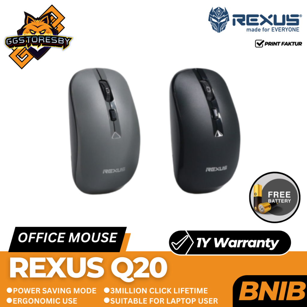 Jual Rexus Q20 Office Wireless Mouse | Shopee Indonesia