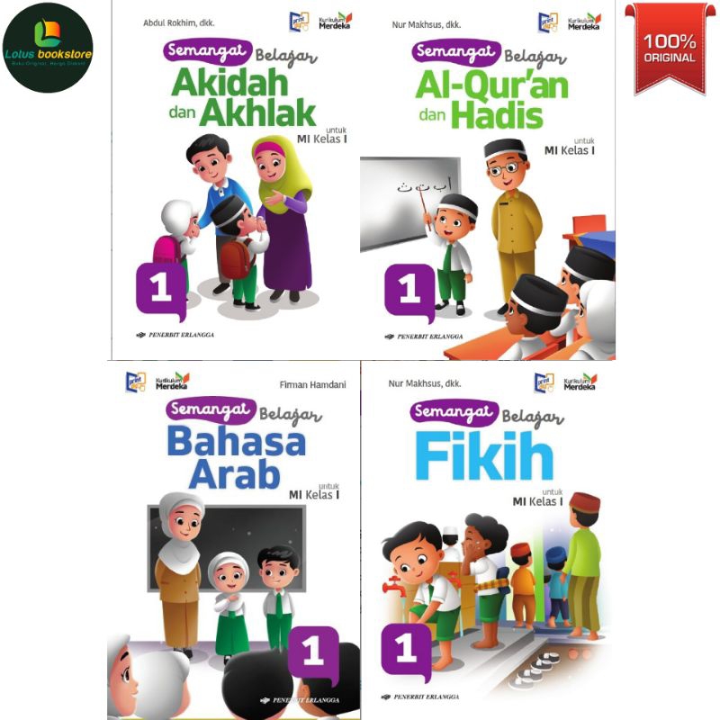 Jual Semangat Belajar MI Kelas 1 Kurikulum Merdeka - B.Arab Fikih Akidah Quran SKI - Buku ...