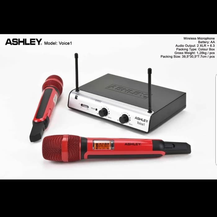 Jual Mic Wireless ashley Voice 1 ( ORIGINAL ) | Shopee Indonesia