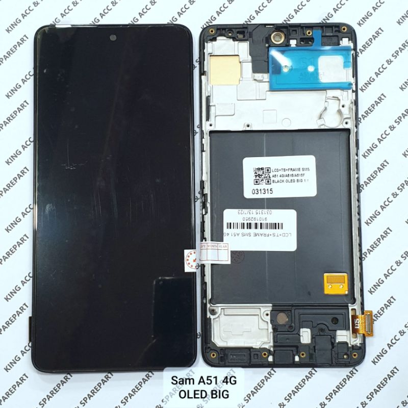 Jual LCD TOUCHSCREEN SAMSUNG A515 A515F GALAXY A51 OLED BIG SET FRAME | Shopee Indonesia