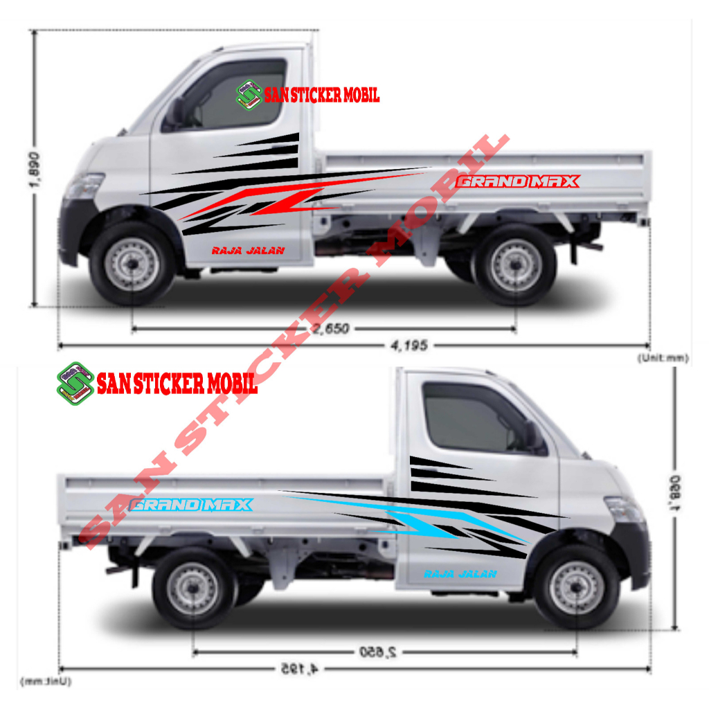Jual 0311 cutting sticker pick up grand max terbaru sticker cutting ...
