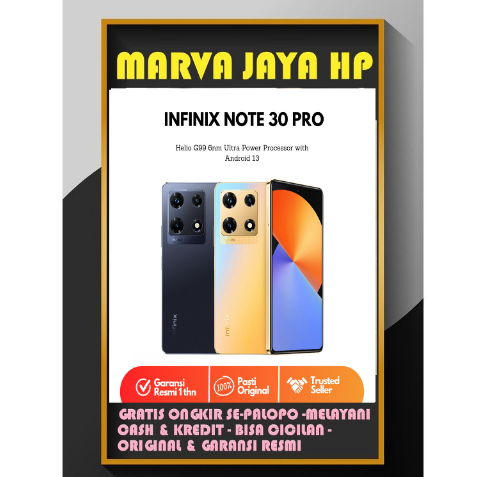 Jual NEW Handphone Infinix NOTE 30 Pro Helio G99 NFC Garansi Resmi 1 ...