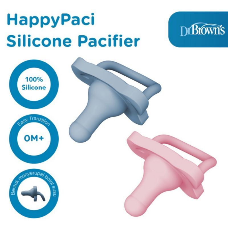 Jual Dr.Brown's Happy Paci Silicone Pacifier, 0m+/ Empeng bayi / Dot ...