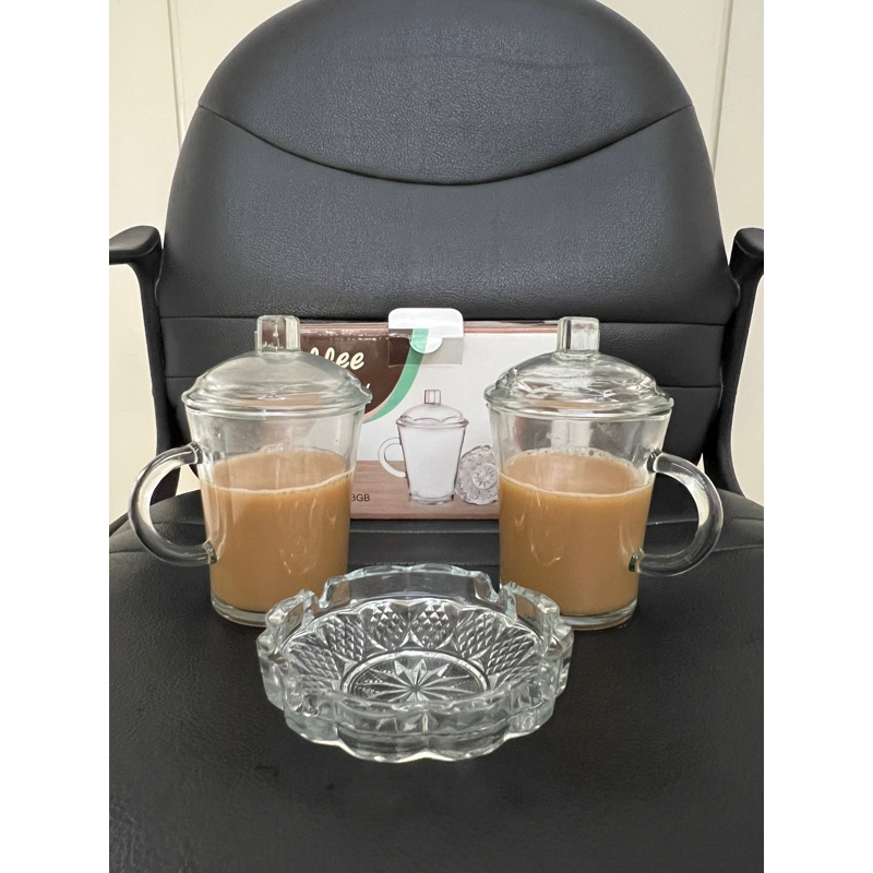 Jual Gelas Gagang/Gelas Kopi/Asbak Cantik/Gelas Gagang duo free asbak ...
