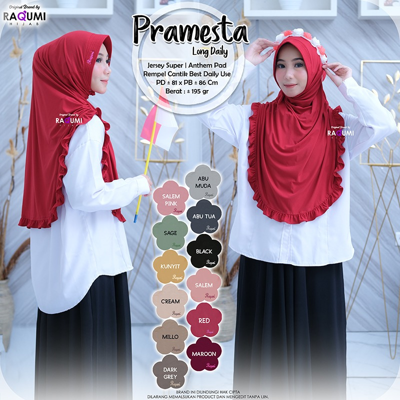 Jual PREMIUM DAILY HIJAB BY RAQUMI HIJAB//PRAMESTA LONG DAILY ORI by ...