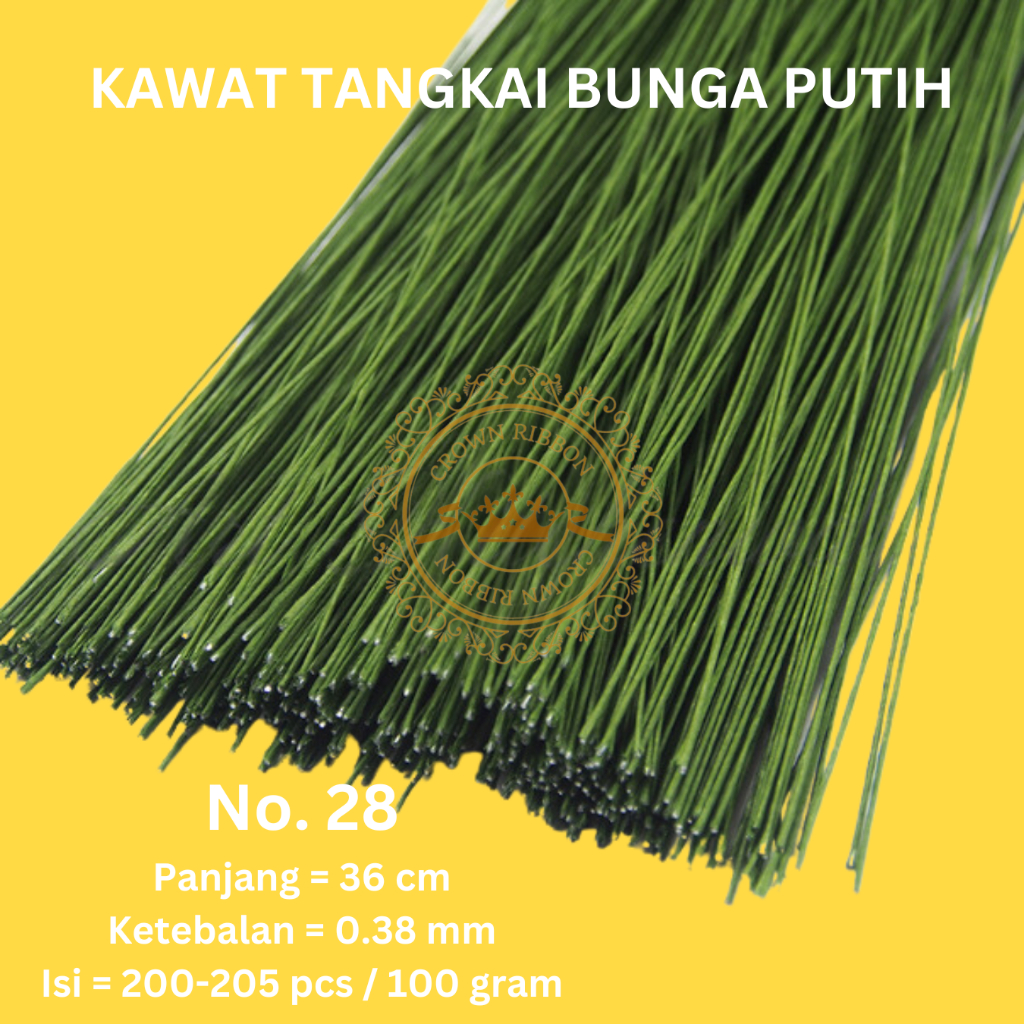 Jual [ 100 Gram ] Kawat Tangkai Bunga / Kawat Florist No 16 18 20 22 24 ...